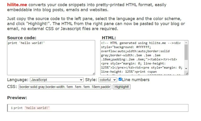 JS / 結合Google Apps Script製作API，自製hilite.me程式碼上色 - 莊生趣味